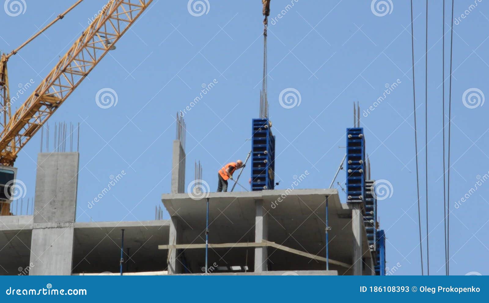 Construction Work on a New Building of a Residential Complex and a ...
