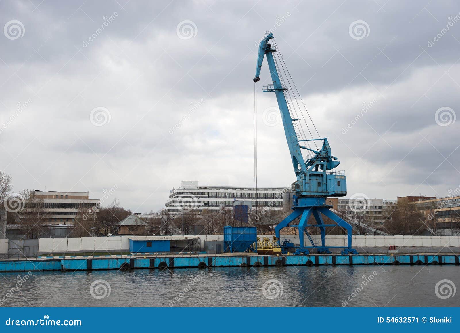 Construction Work at the Port Dock Crane Editorial Photo - Image of ...