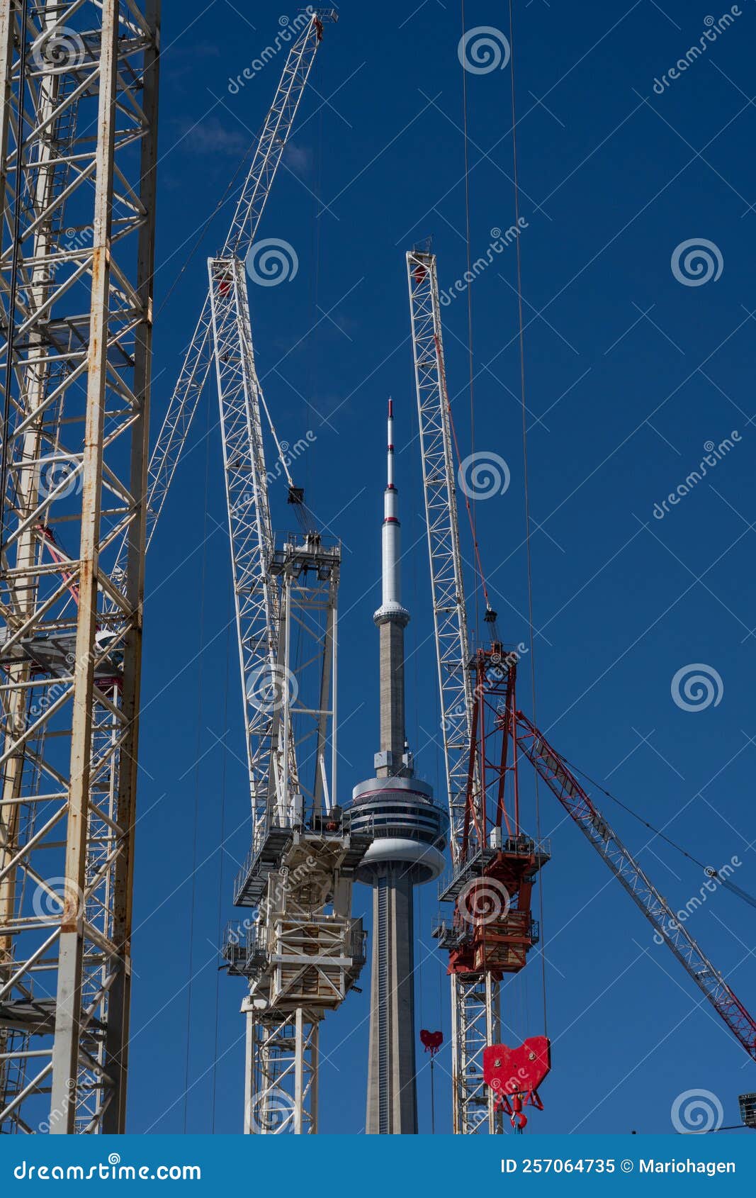 Construction Work in Progress - Portrait Format CN Tower with Hight of ...