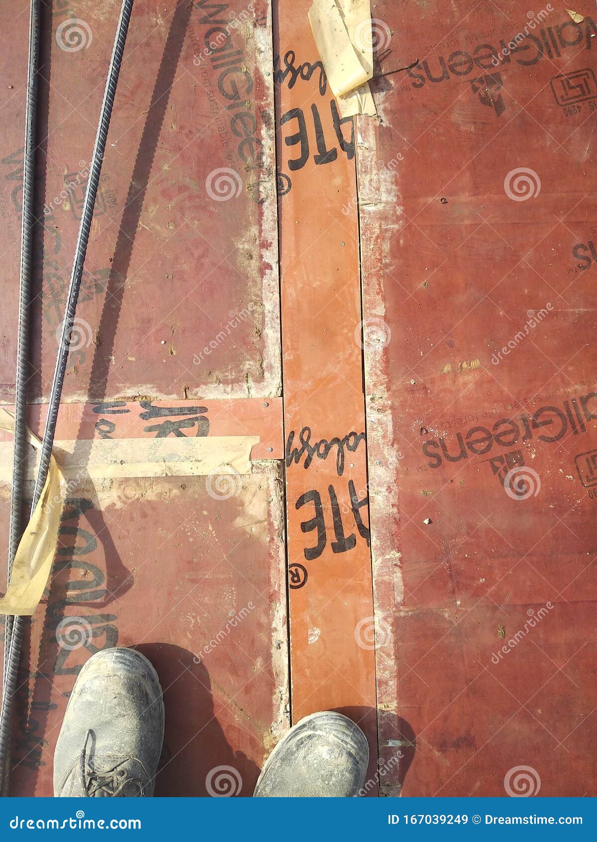 Construction Work RCC Rain Forcement Shuttering Work Editorial Stock ...