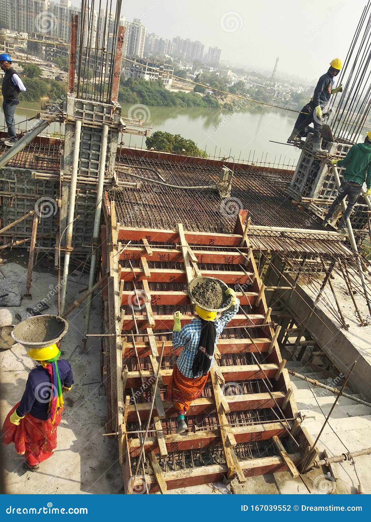 Construction Work RCC Rain Forcement Shuttering Work Editorial ...