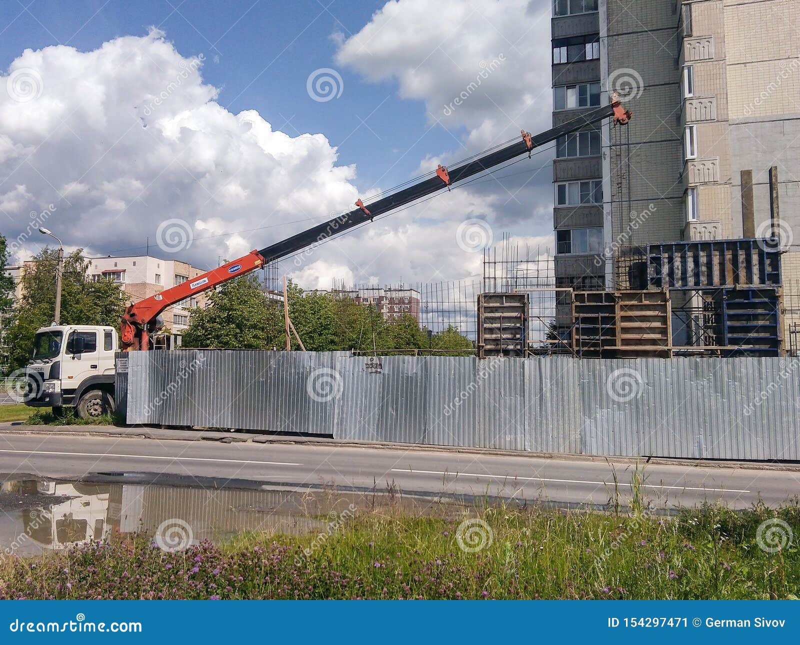 Construction Work in a Residential Building Editorial Photo - Image of ...