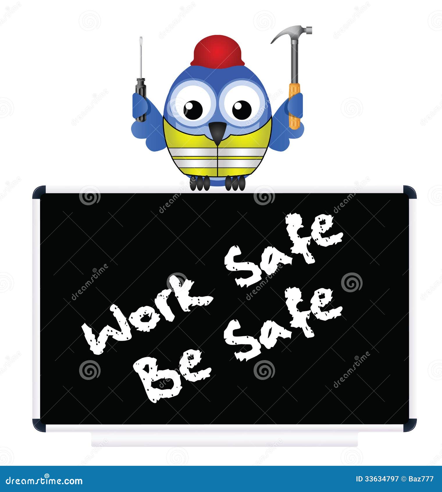 Work Safe Be Safe Cartoon Vector | CartoonDealer.com #85880169