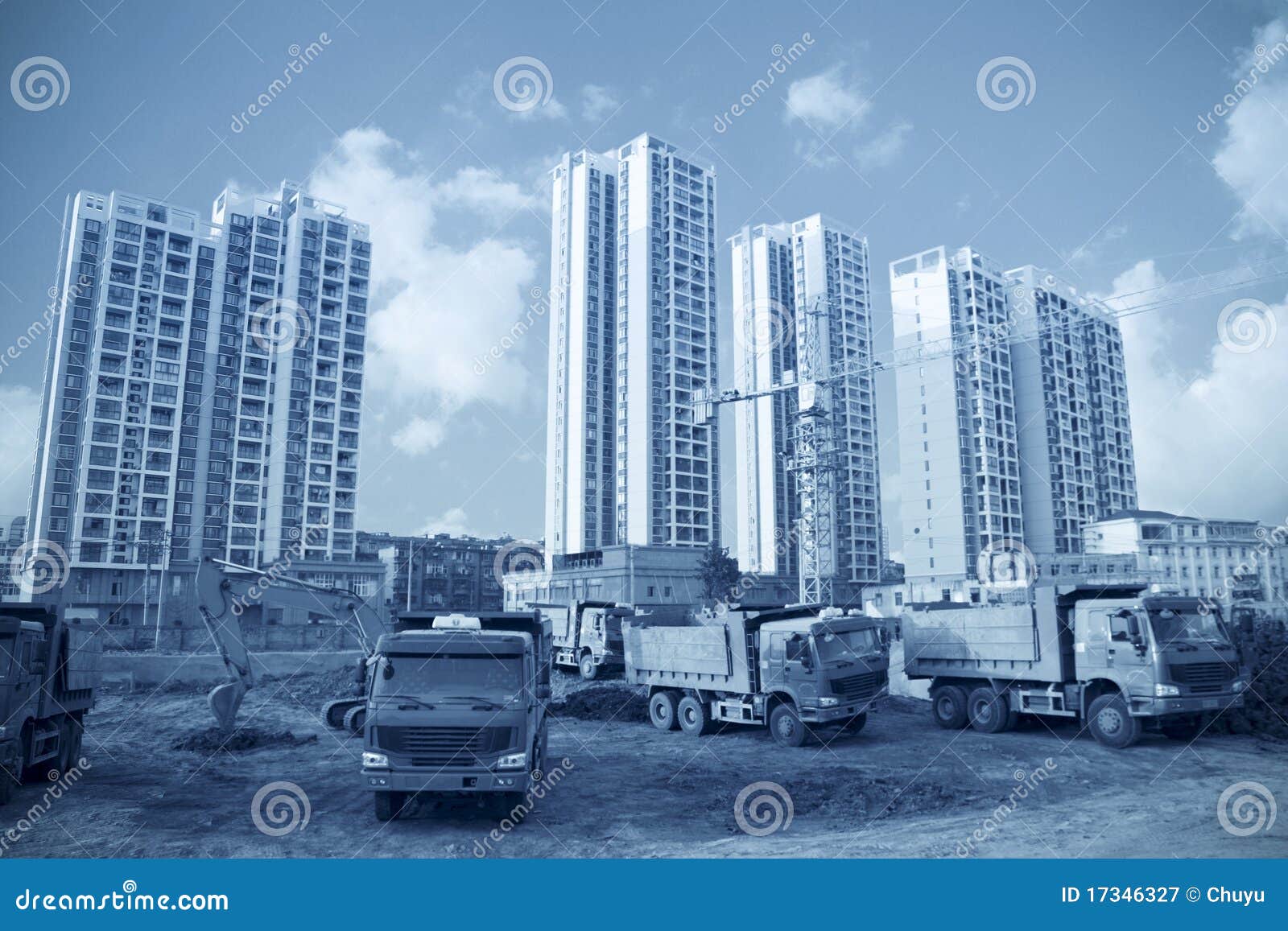 Construction work site stock image. Image of city, background - 17346327