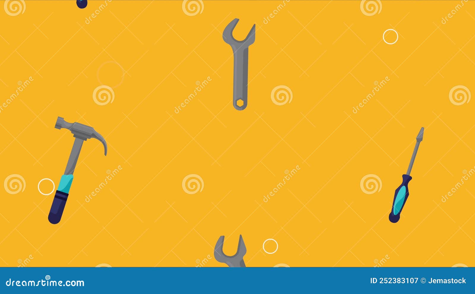 Construction Work Tools Pattern Animation Stock Video - Video of hammer ...