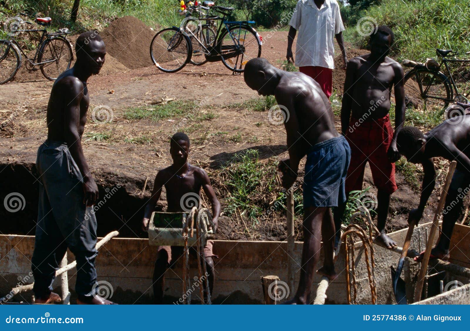 Construction Work in Uganda Editorial Photo - Image of shirtless ...
