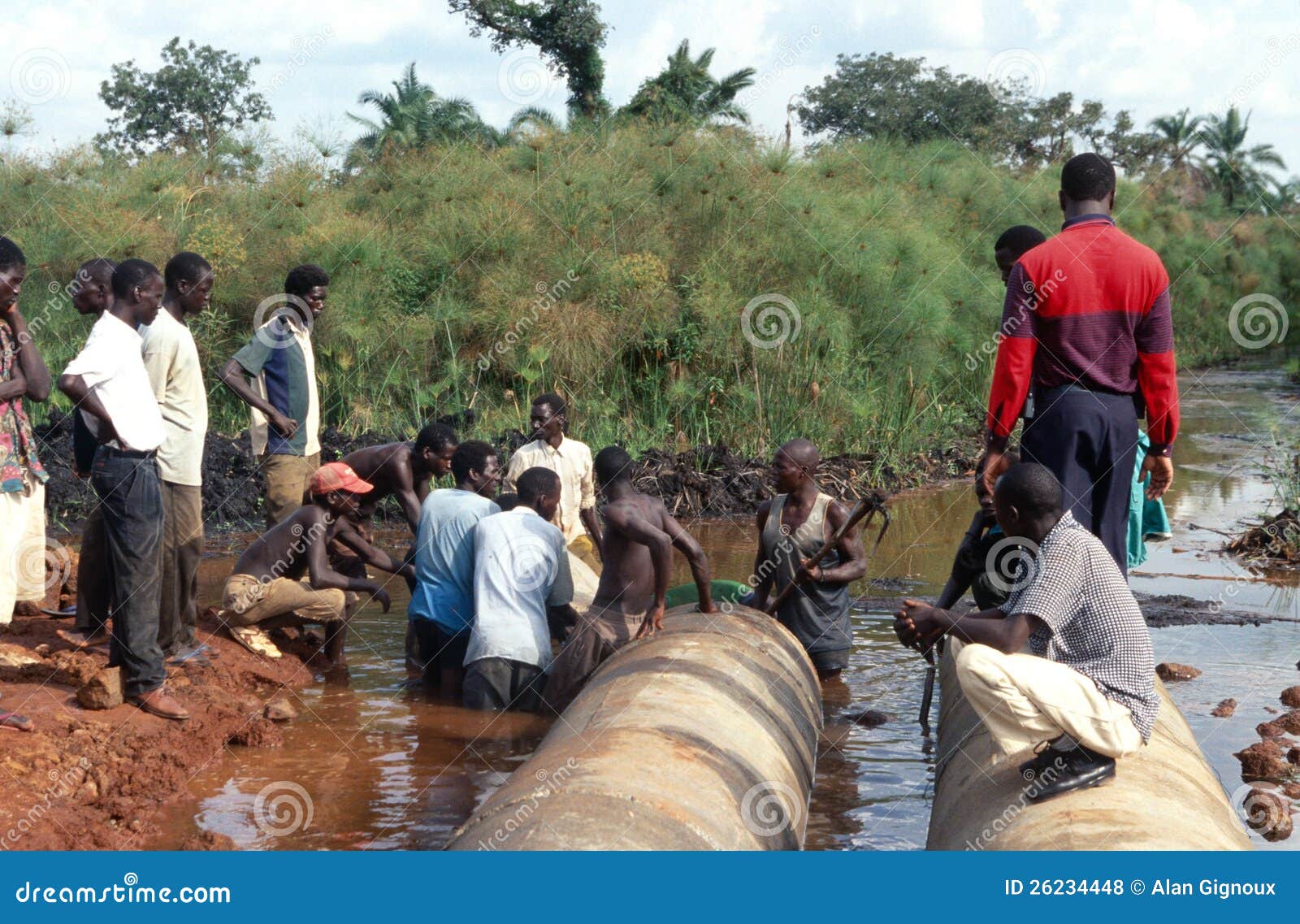 Construction Work in Uganda Editorial Stock Photo - Image of pipe ...