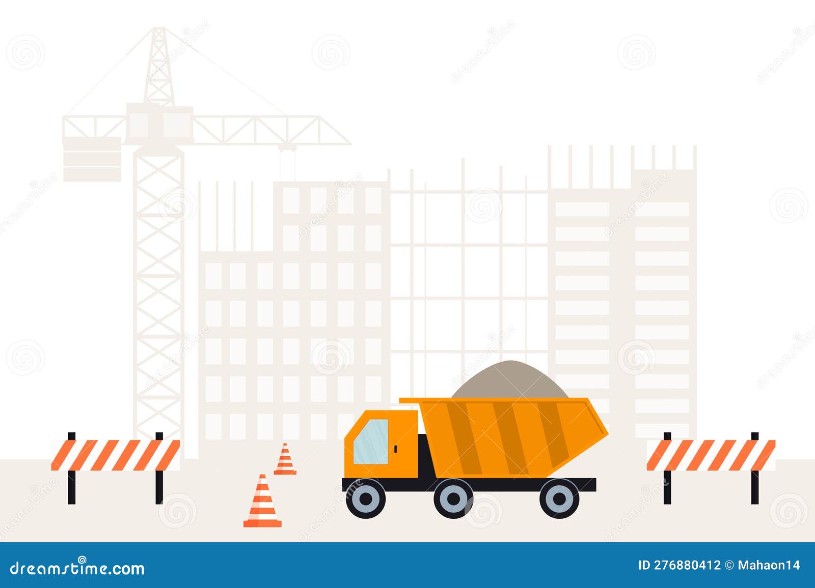 Construction Work Vector Illustration Stock Illustration - Illustration ...