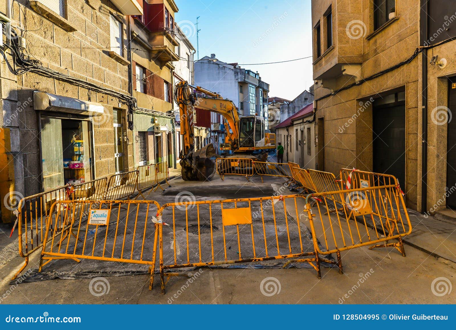 Construction Work - Ties - Vigo - Spain Stock Image - Image of paving ...