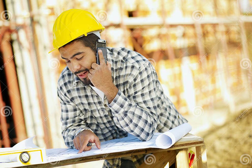 Construction worker stock image. Image of communication - 11621487