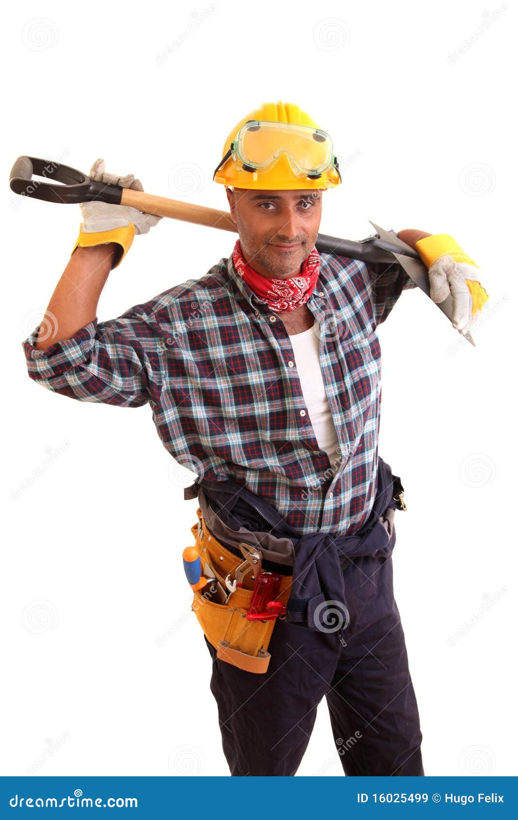 Construction worker stock image. Image of contractor - 16025499