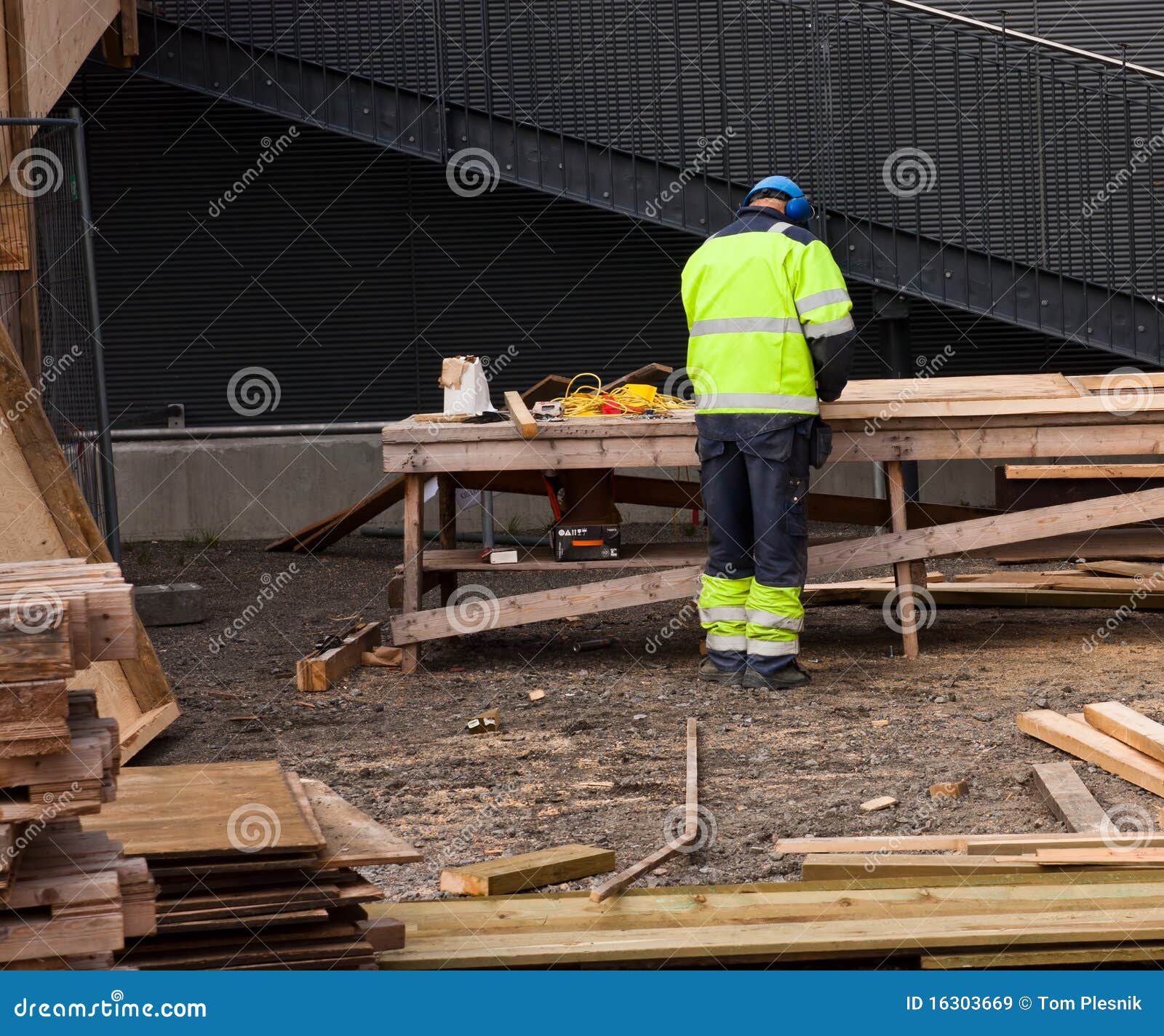 Construction worker stock image. Image of equipment, outside - 16303669