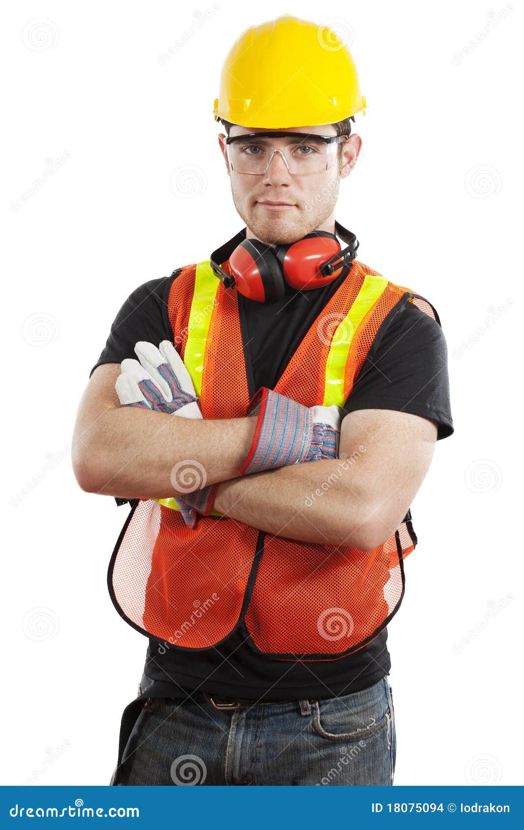 Construction Worker stock photo. Image of foreman, industry - 18075094