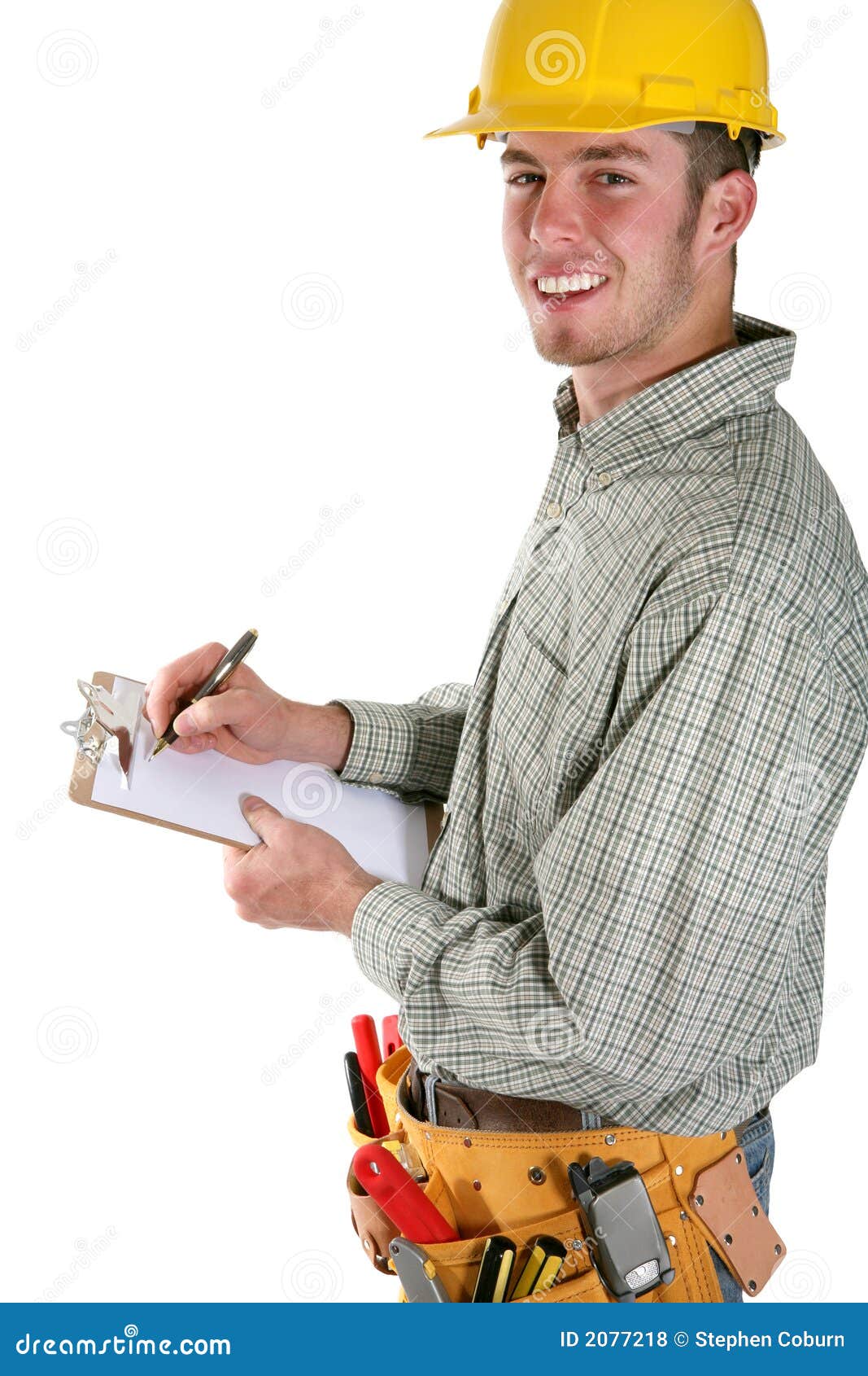 Construction Worker stock photo. Image of shirt, contractor - 2077218