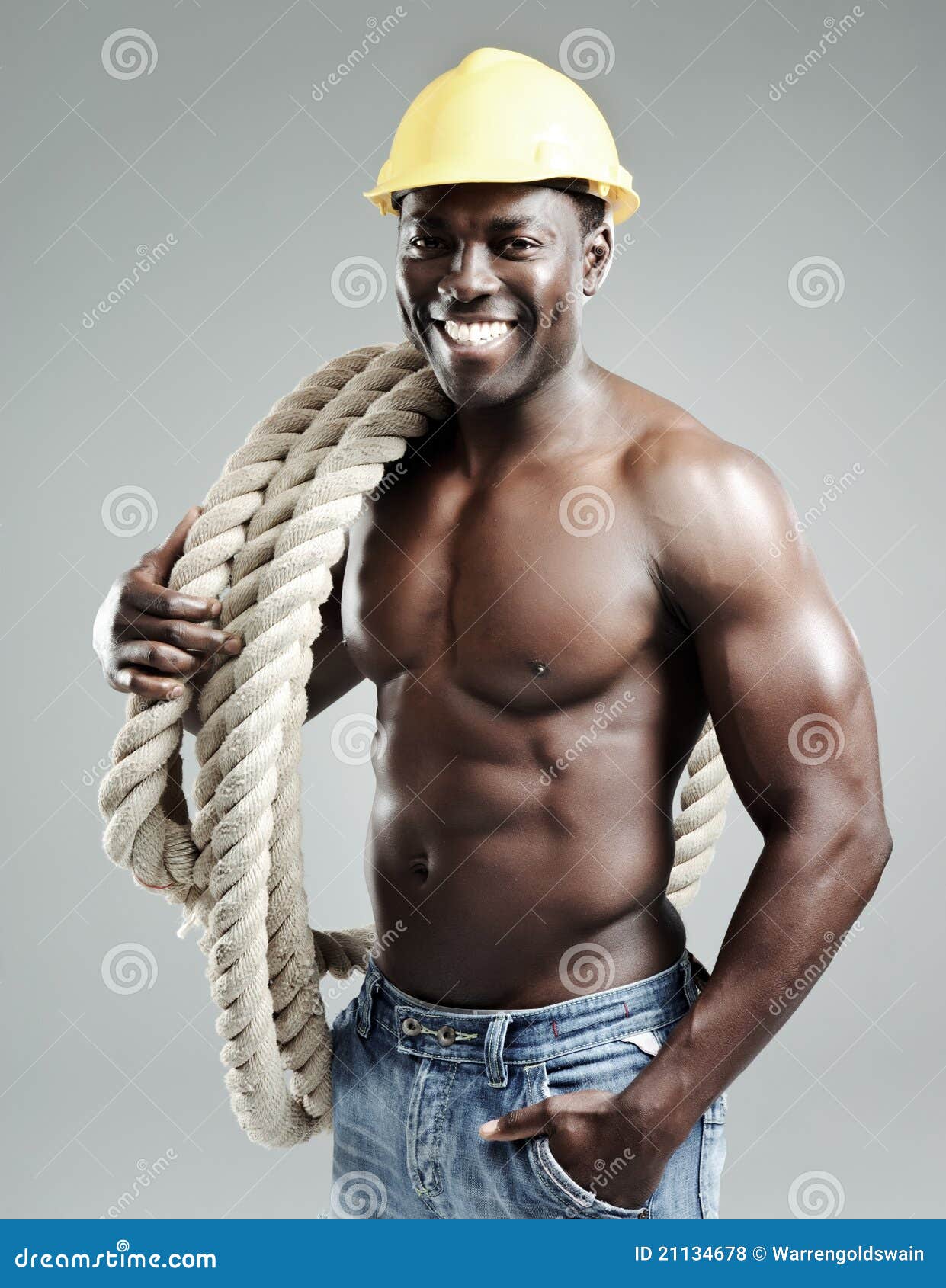 Construction worker stock photo. Image of attitude, macho - 21134678
