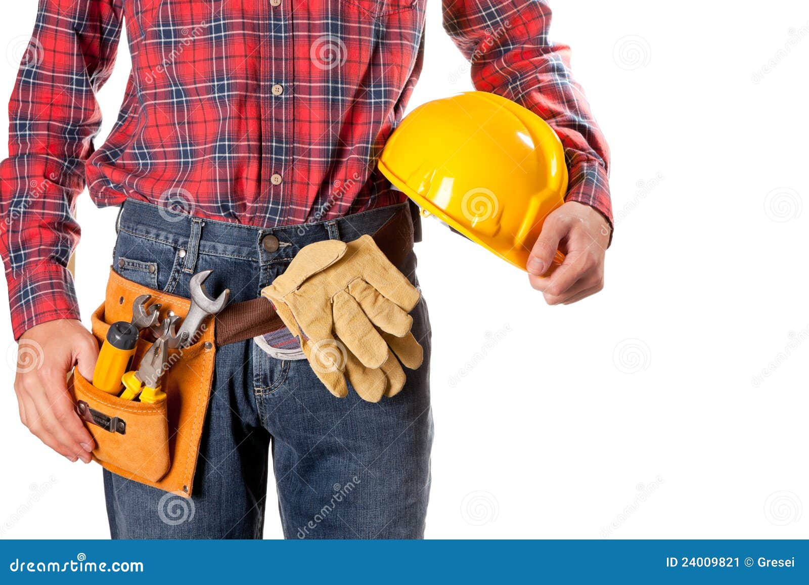 Construction worker stock image. Image of working, white - 24009821