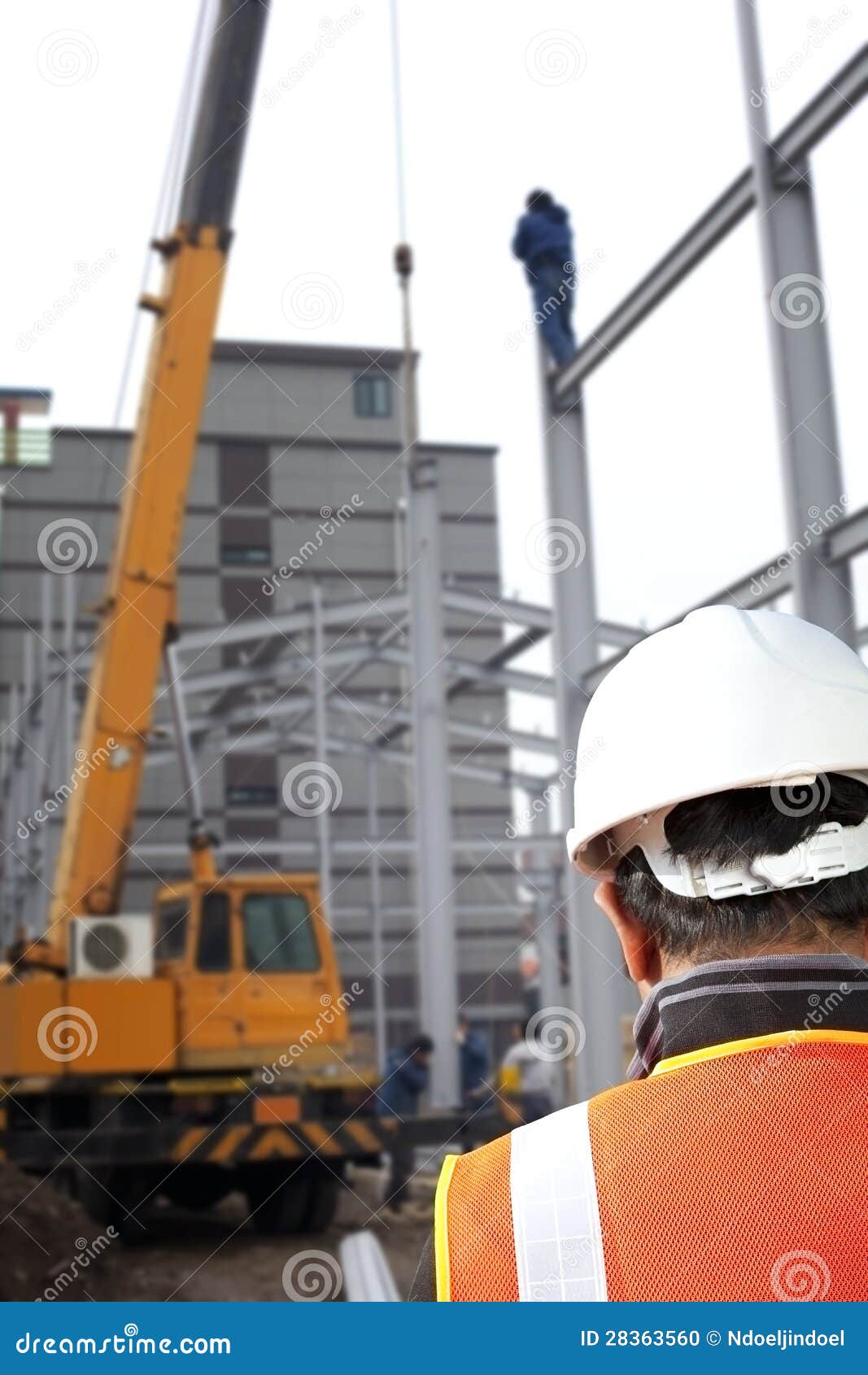 Construction worker stock photo. Image of crane, engineering - 28363560