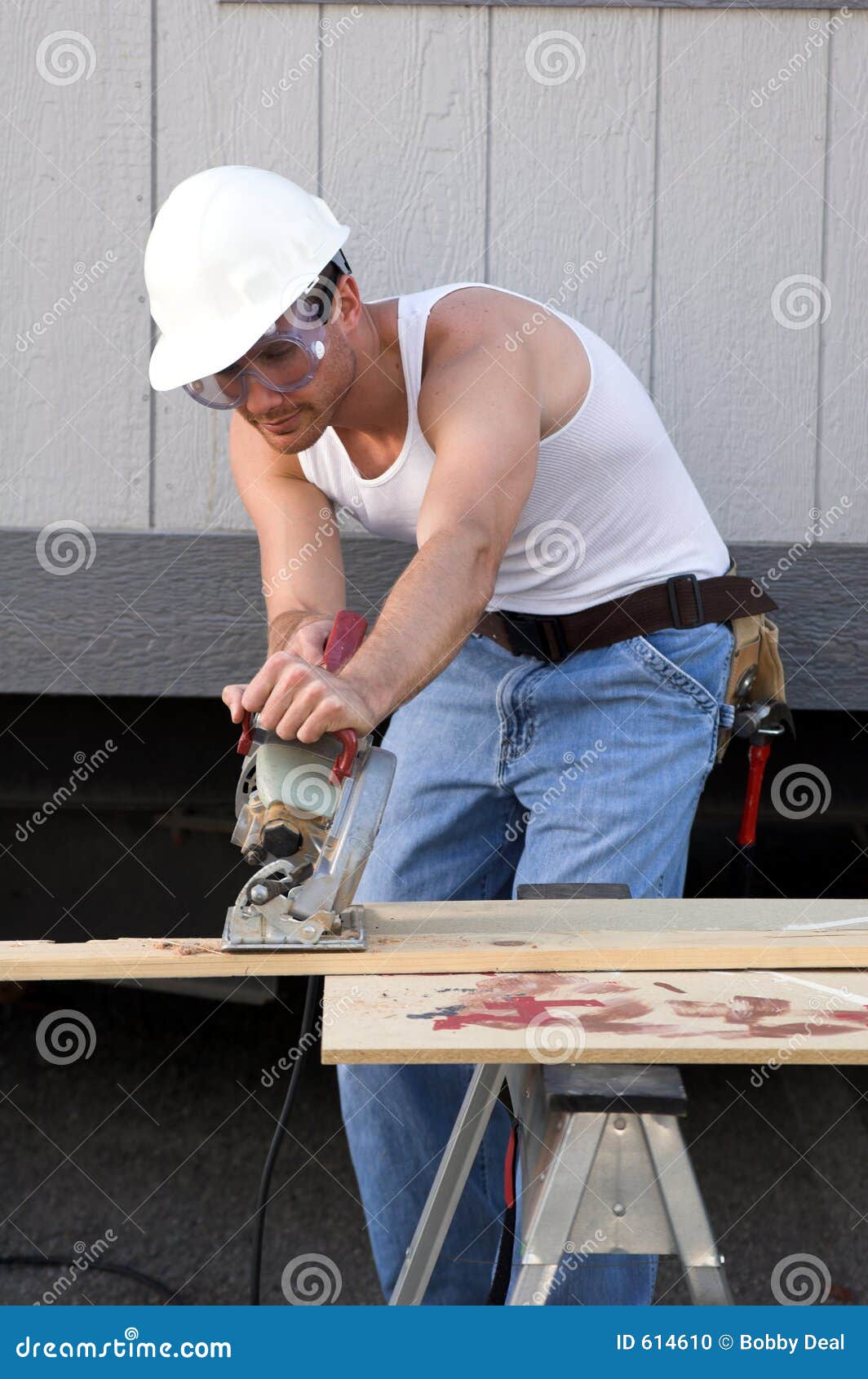 Construction Worker stock photo. Image of skilled, outside - 614610