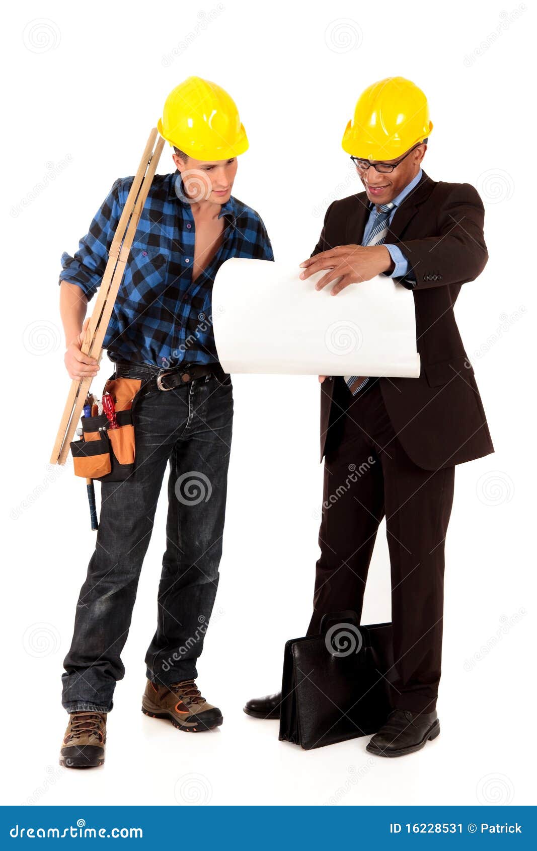 Construction Worker Architect Stock Image - Image of colored, european ...
