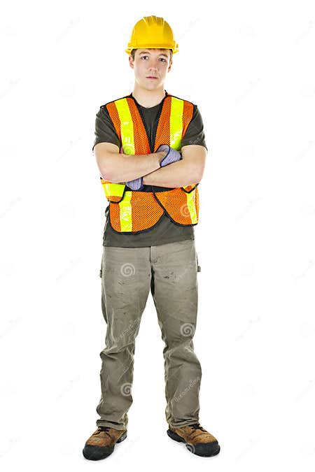 Construction Worker with Arms Crossed Stock Photo - Image of ...