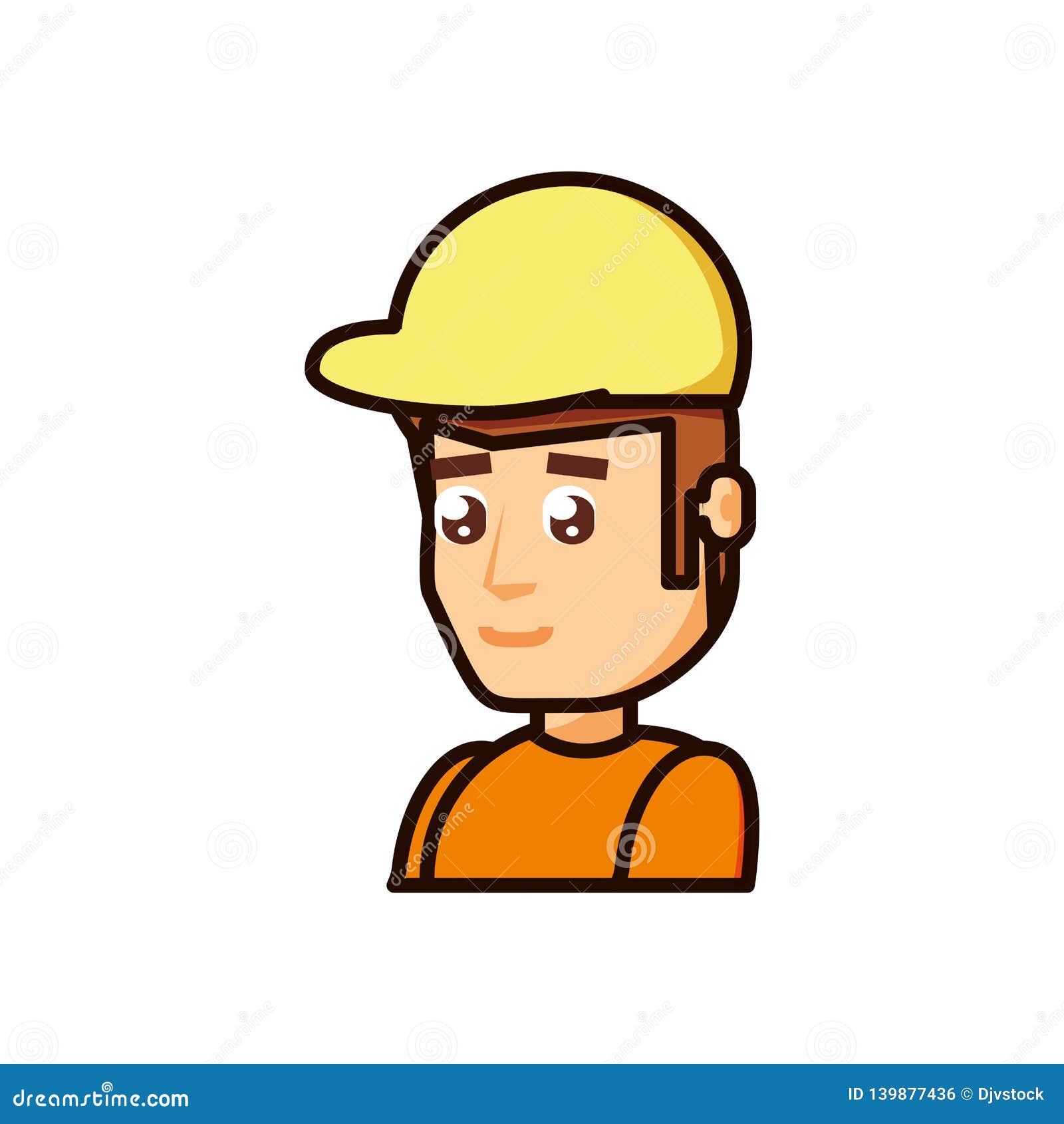 Construction Worker Avatar Character Stock Vector - Illustration of ...