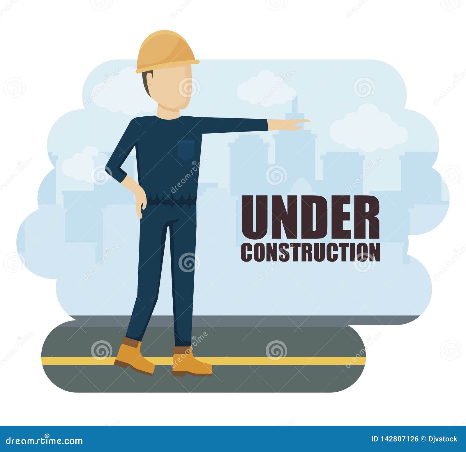 Construction Worker Avatar Character Stock Vector - Illustration of ...