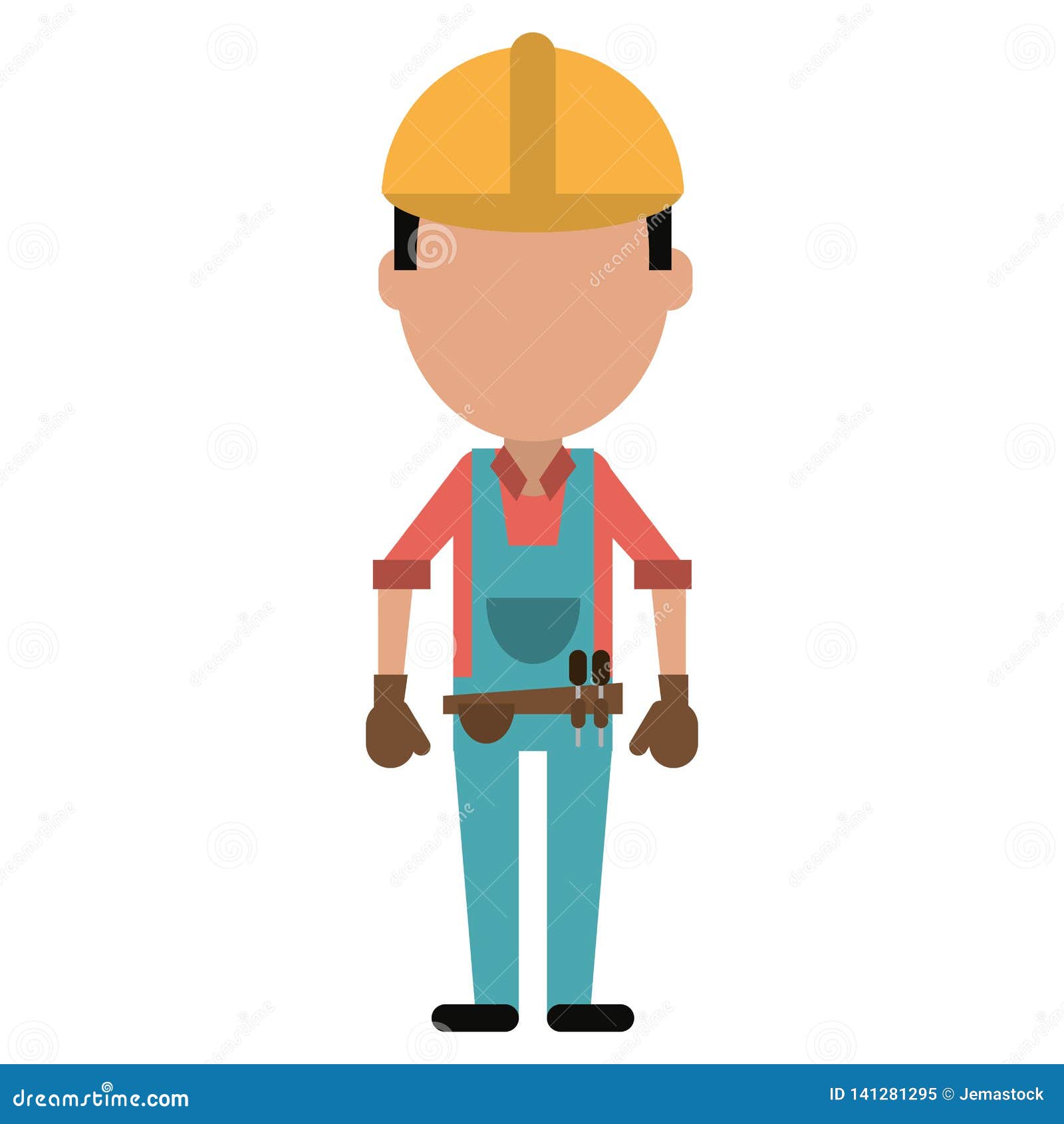 Construction worker avatar stock vector. Illustration of labor - 141281295