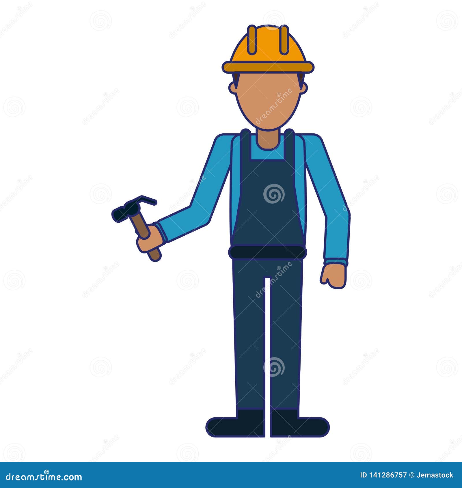 Construction worker avatar stock vector. Illustration of maintenance ...