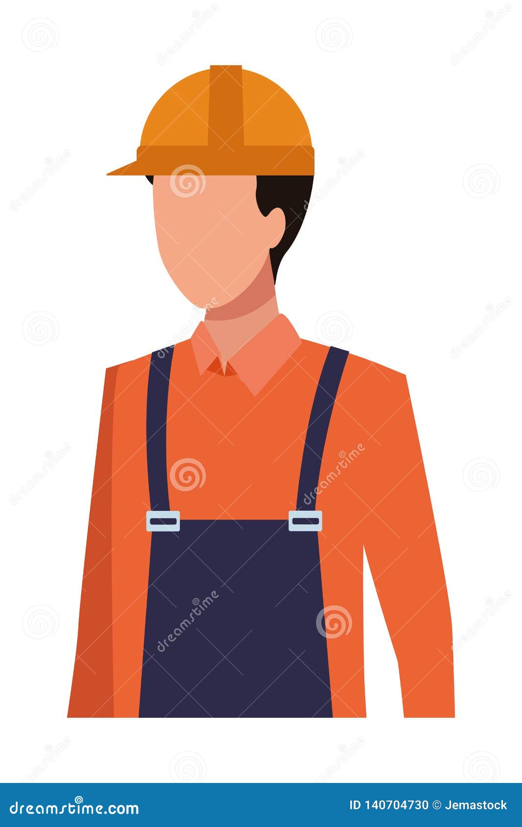 Construction Worker Worker Avatar Stock Vector - Illustration of ...