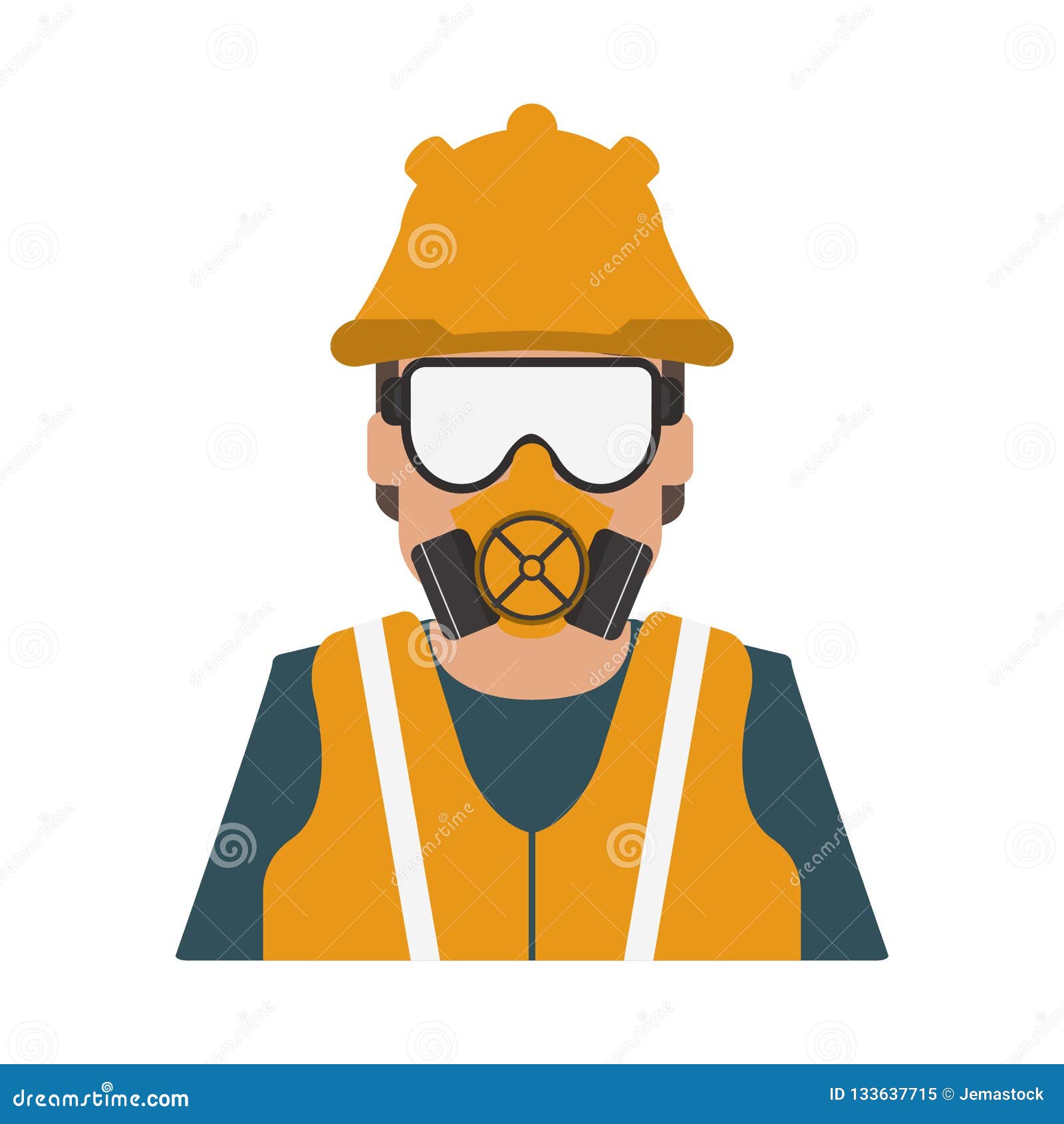 Construction worker avatar stock vector. Illustration of avatar - 133637715