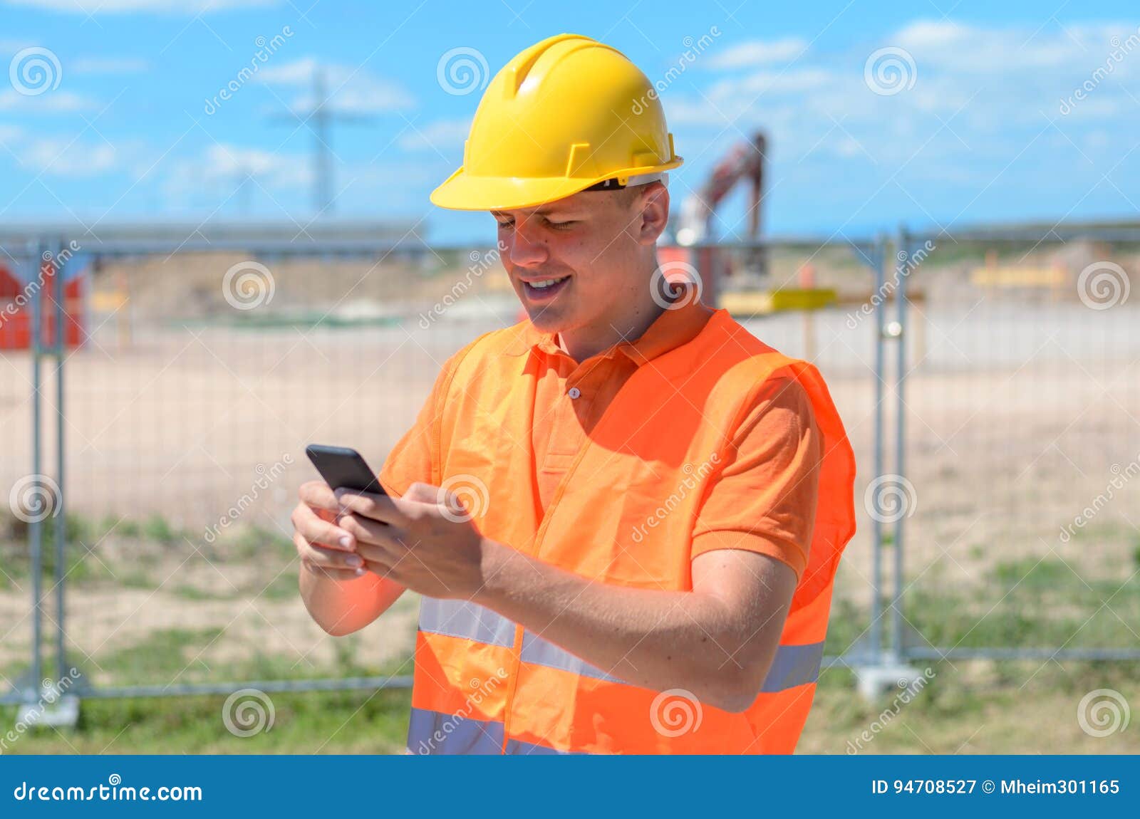 Construction Worker, Builder or Engineer on Site Stock Image - Image of ...