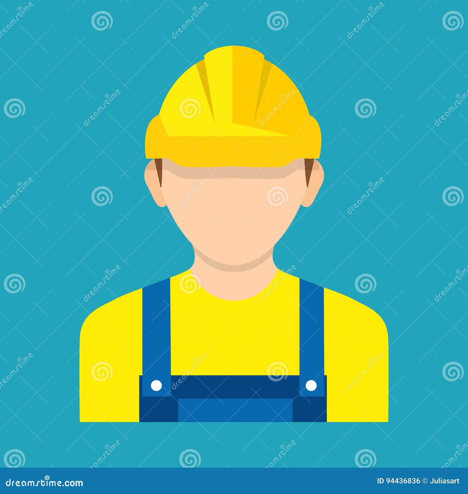 Construction Worker, Builder Icon Isolated on Background. Worker Stock ...