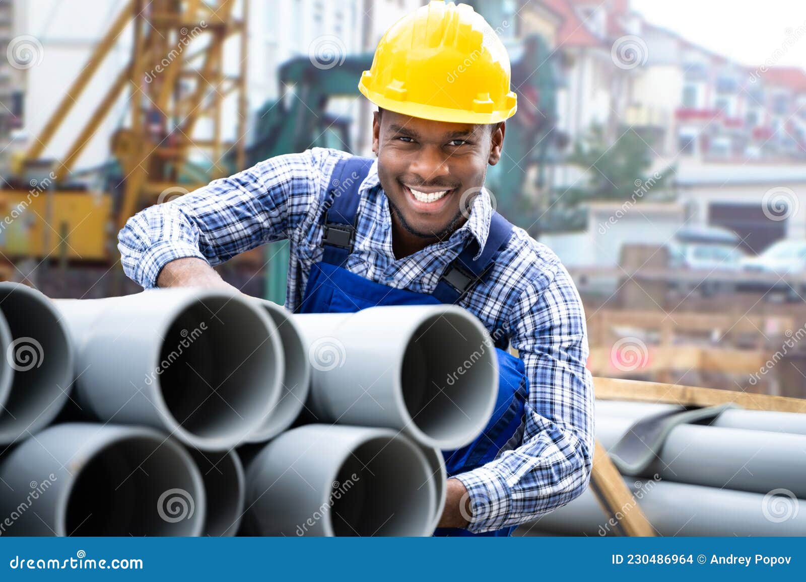 Construction Worker Builder Working at Site Stock Photo - Image of ...