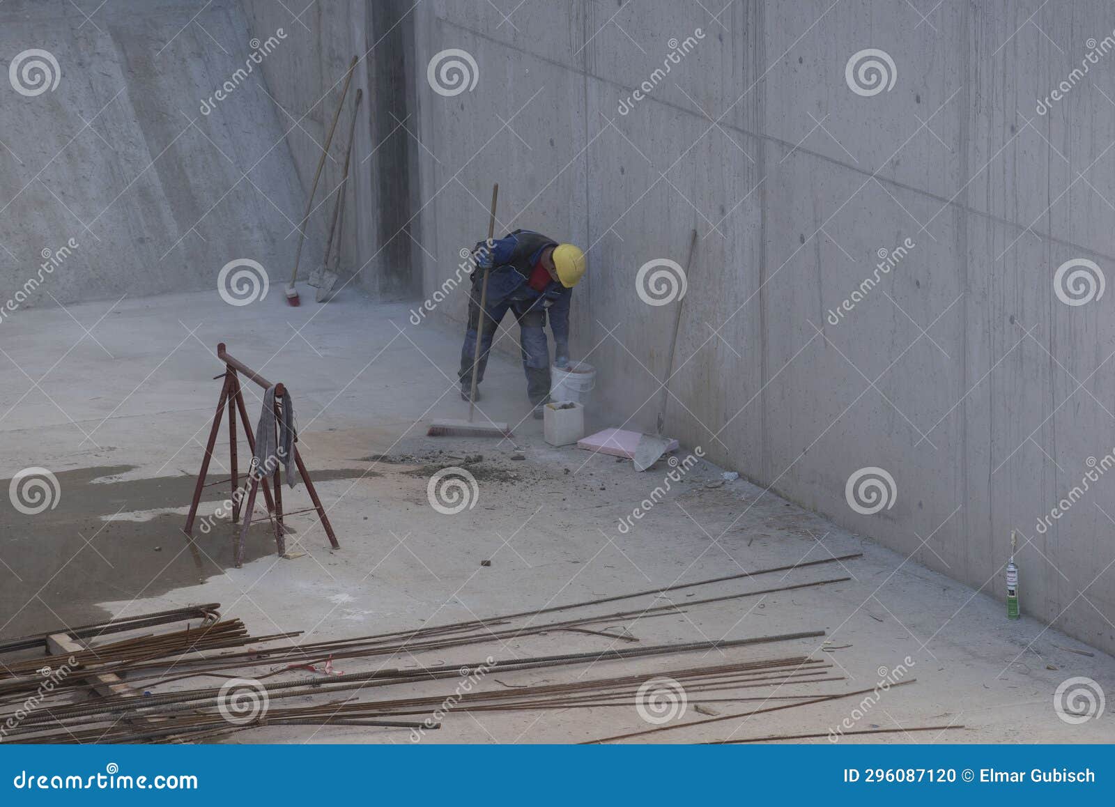 Construction Worker at a Building Site Stock Photo - Image of project ...
