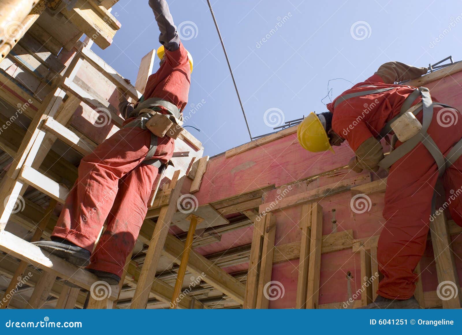 Construction Worker Building Wall - Horizontal Stock Image - Image of ...