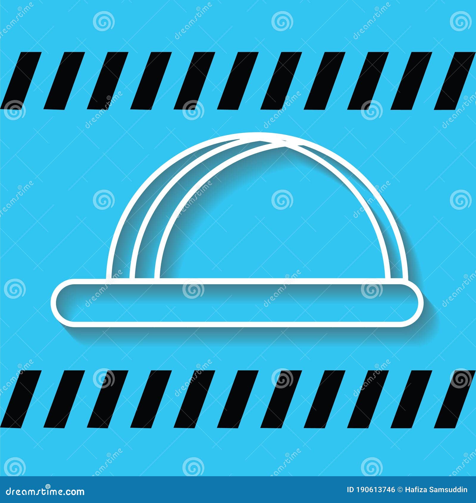 Construction Worker Cap. Vector Illustration Decorative Design Stock ...