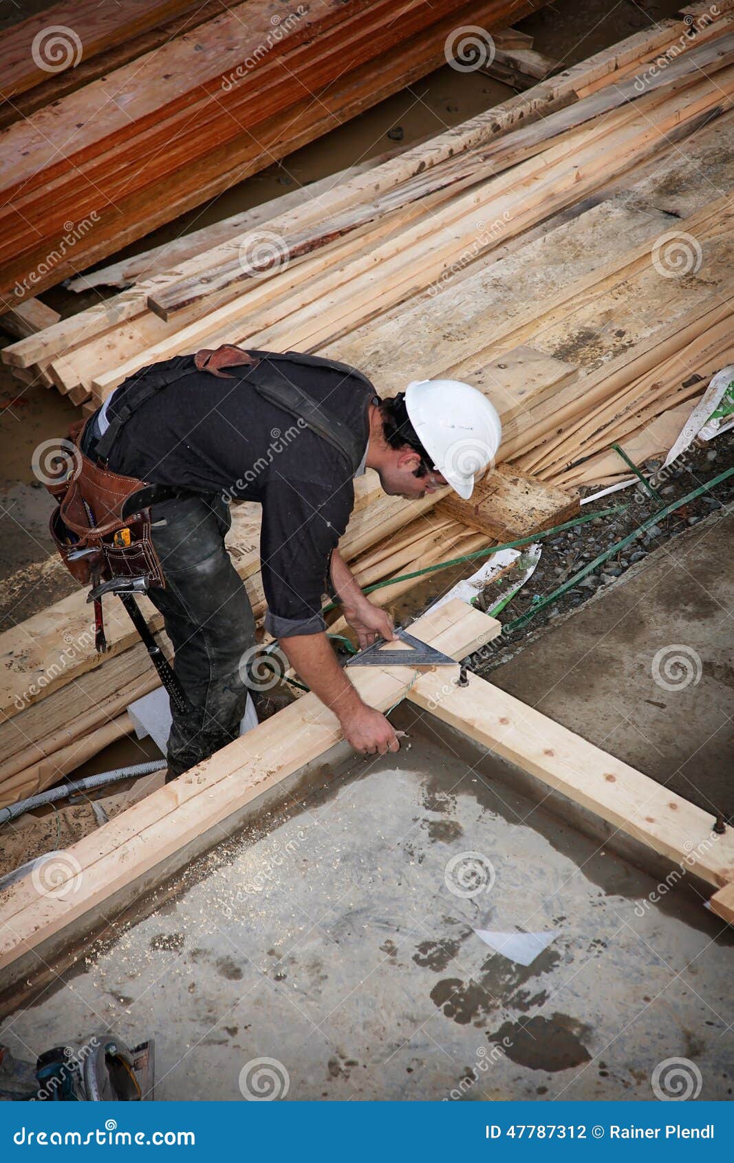 Construction worker stock photo. Image of carpenter, structure - 47787312