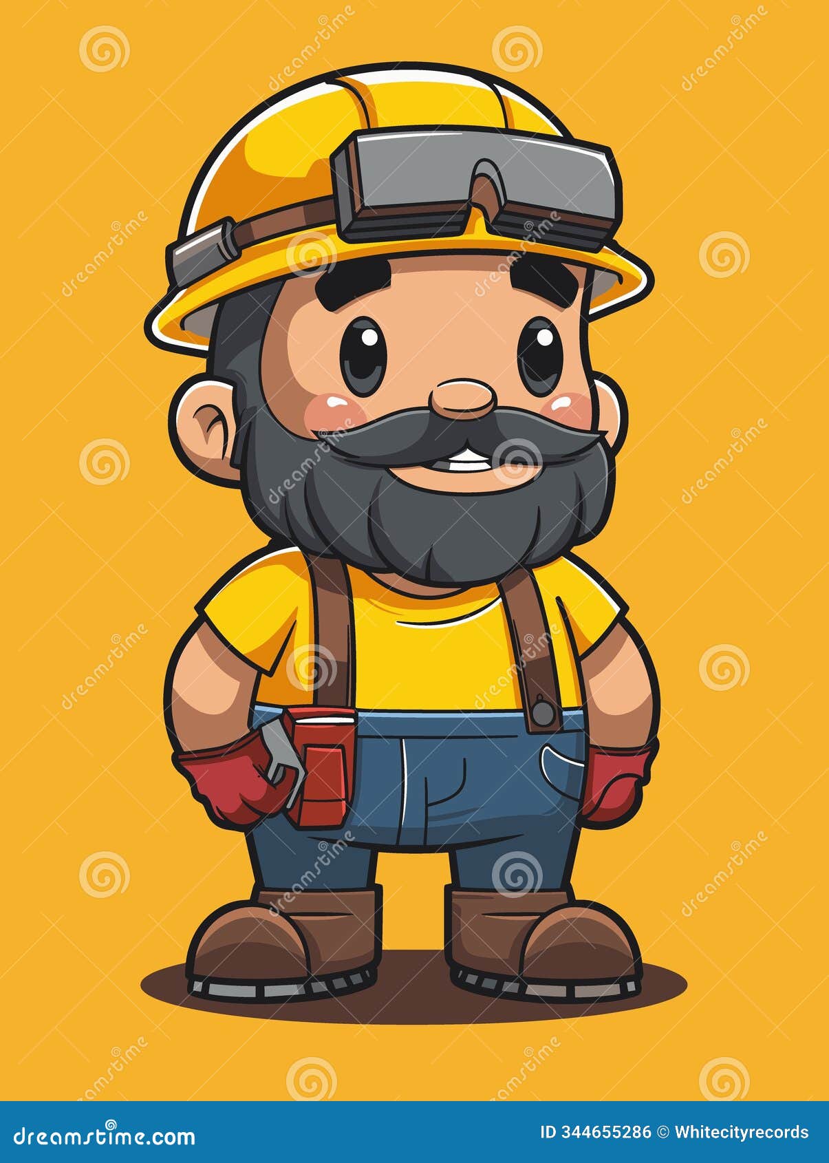 Construction Worker Cartoon Icon Vector Illustration Graphic Design ...