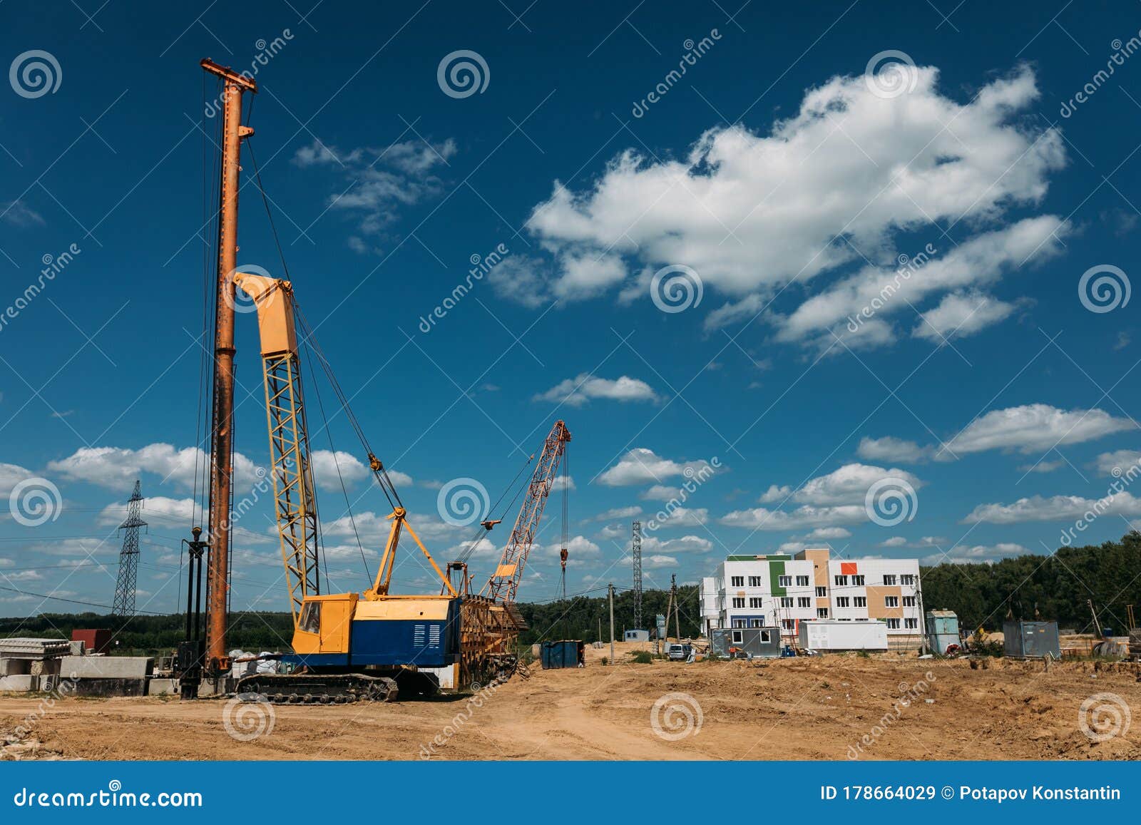 Construction Worker on a Cloudy Summer Day during Work Stock Image ...