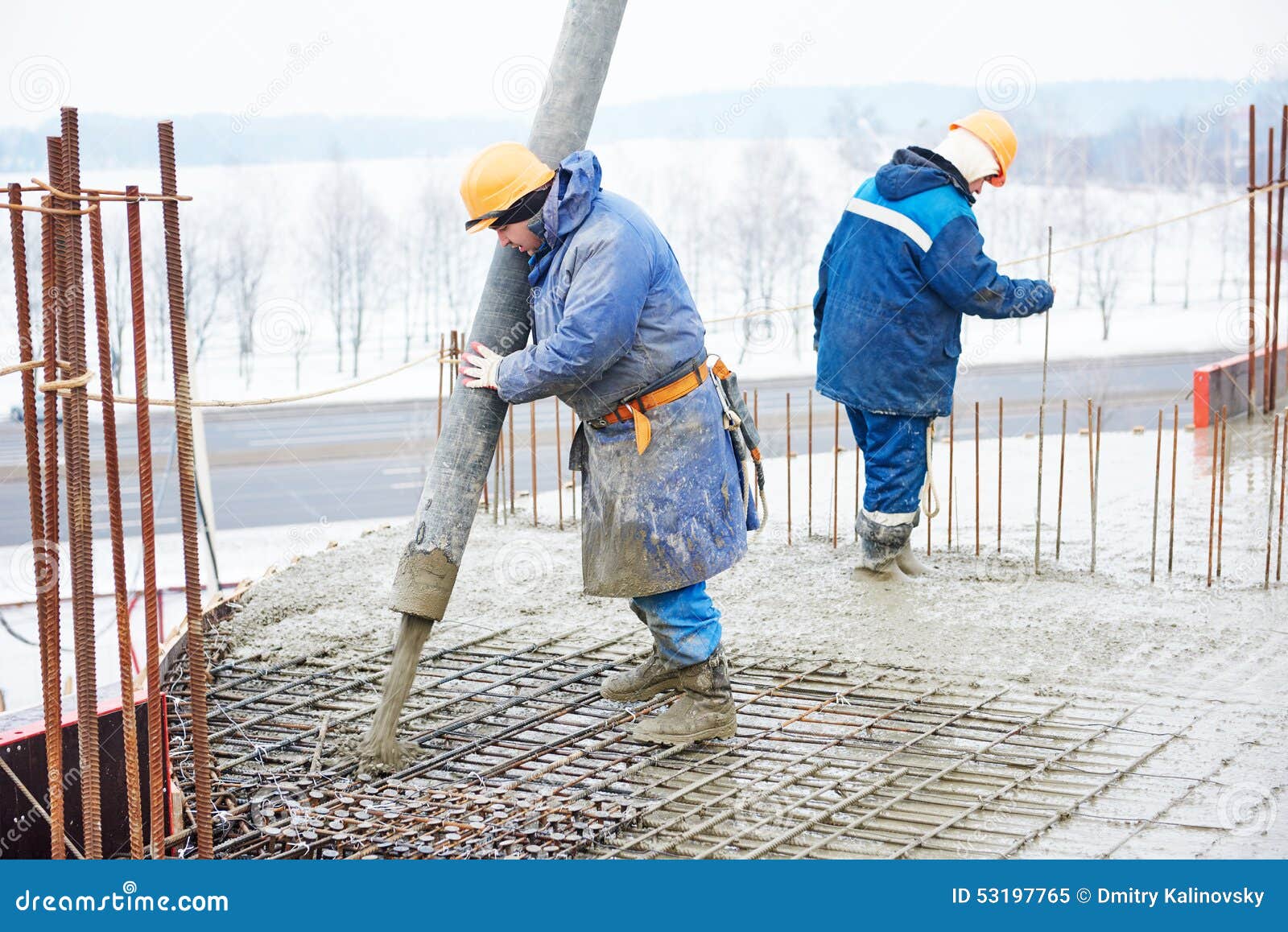 Construction Worker Concreter Stock Image - Image of boss, concreting ...