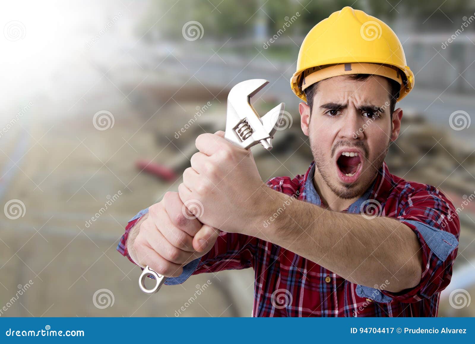 Construction worker stock image. Image of problems, angry - 94704417