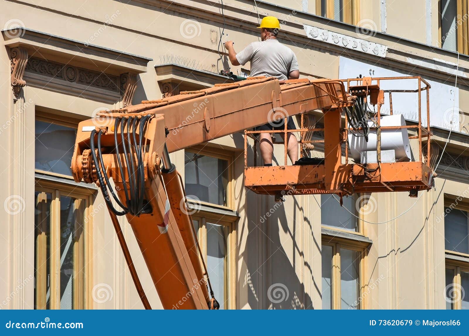 Construction Worker on a Crane Editorial Stock Image - Image of ...