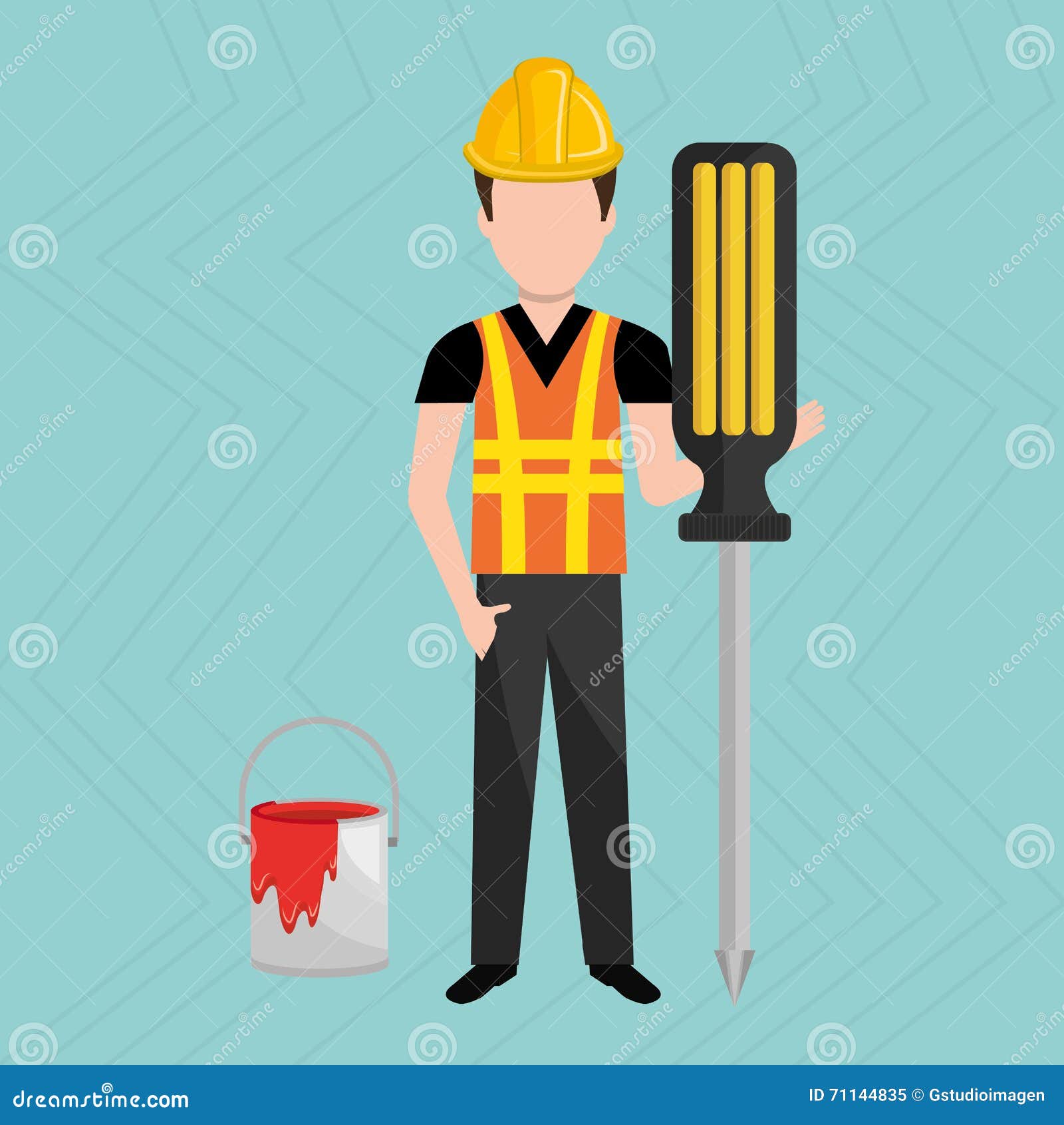 Construction worker design stock illustration. Illustration of labor ...