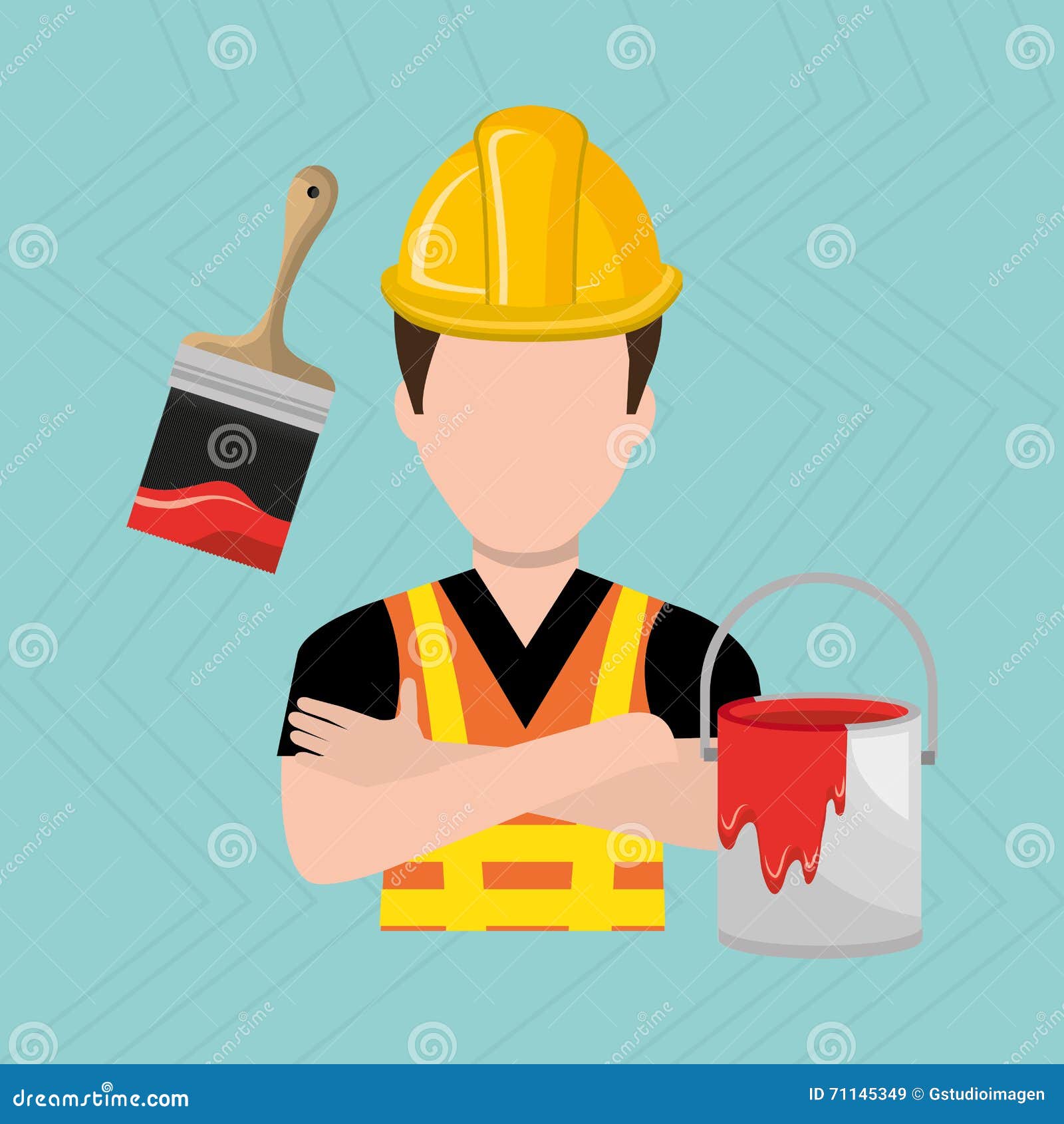 Construction worker design stock illustration. Illustration of ...