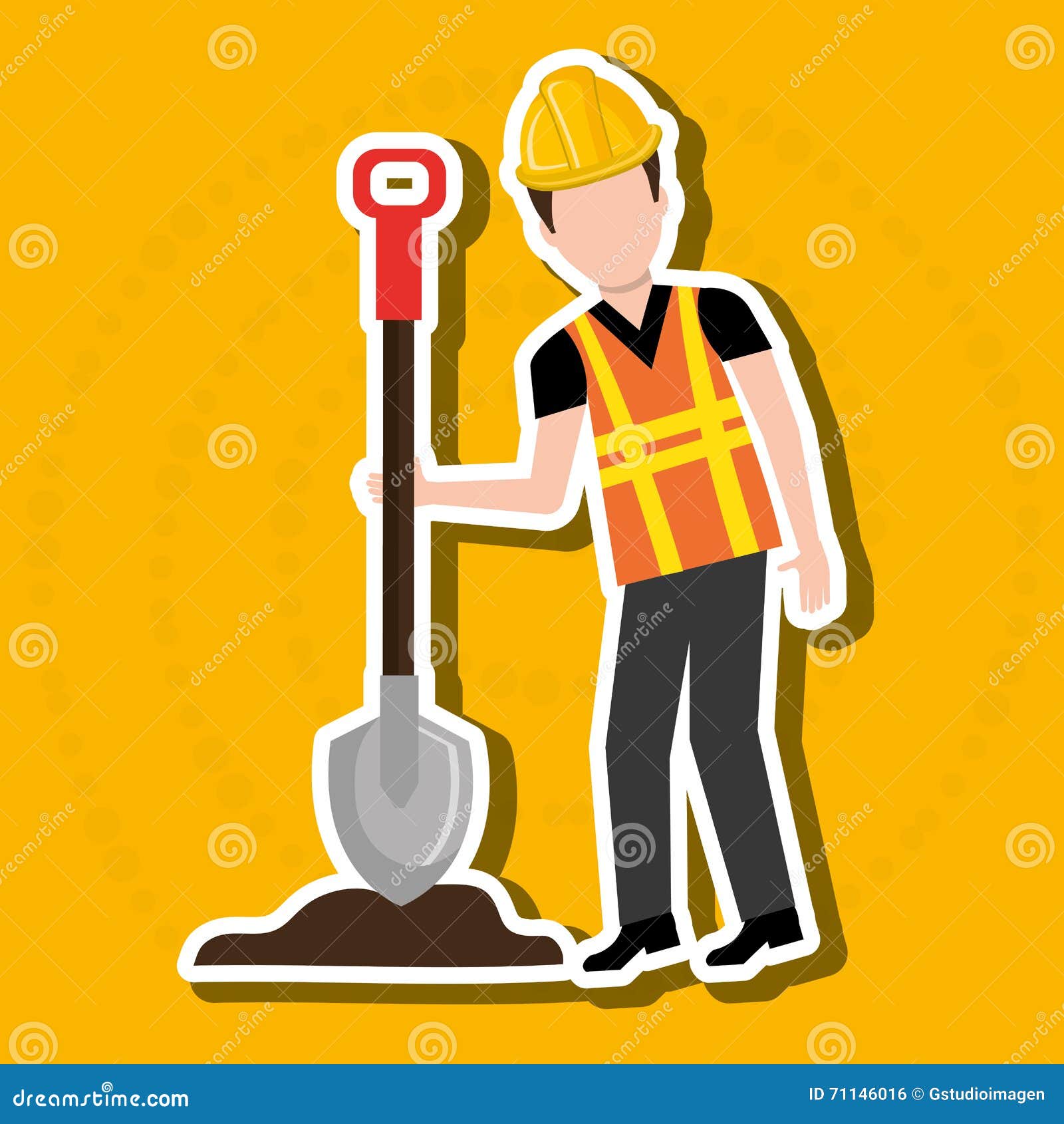 Construction worker design stock illustration. Illustration of builder ...