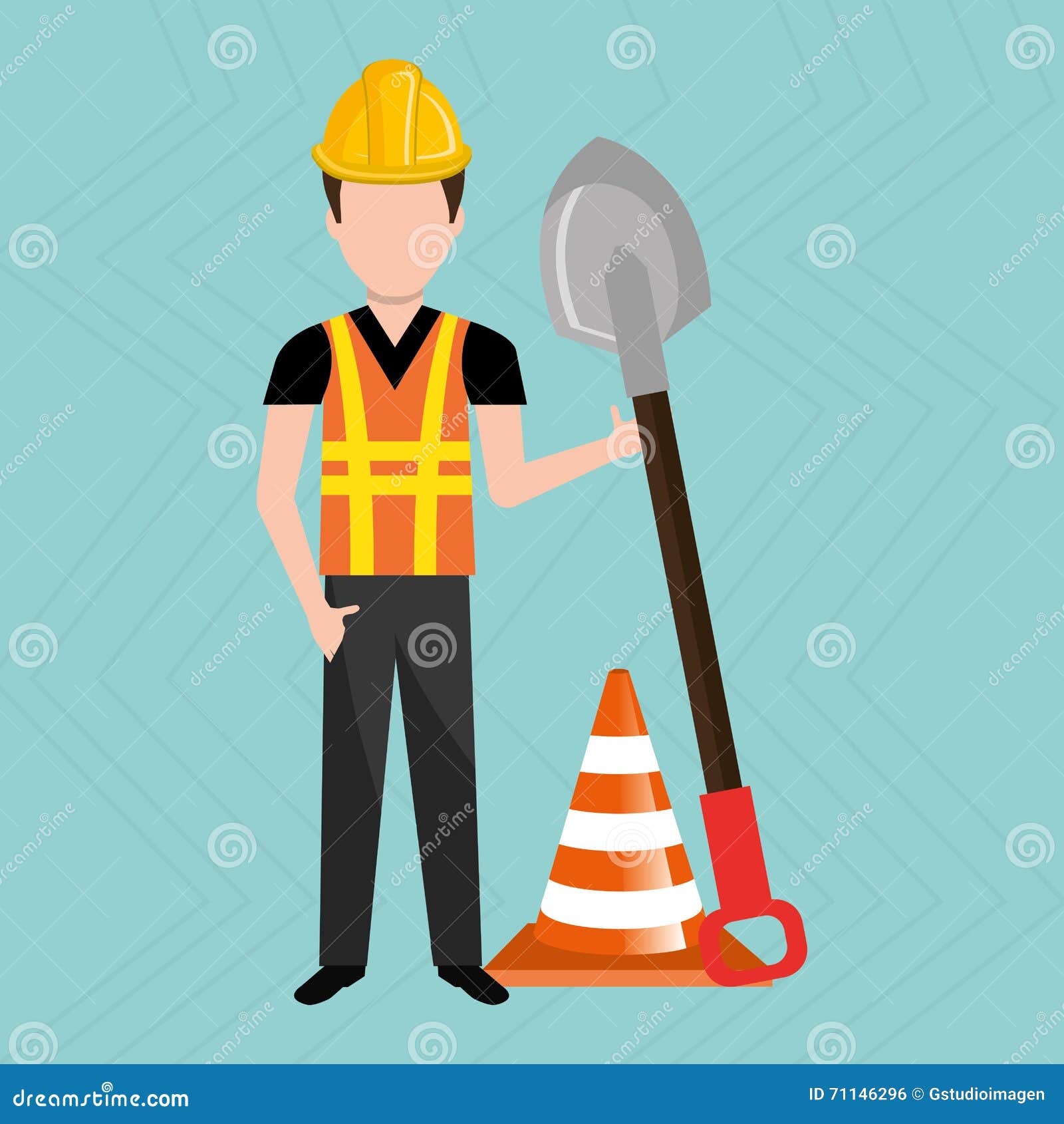 Construction worker design stock illustration. Illustration of ...