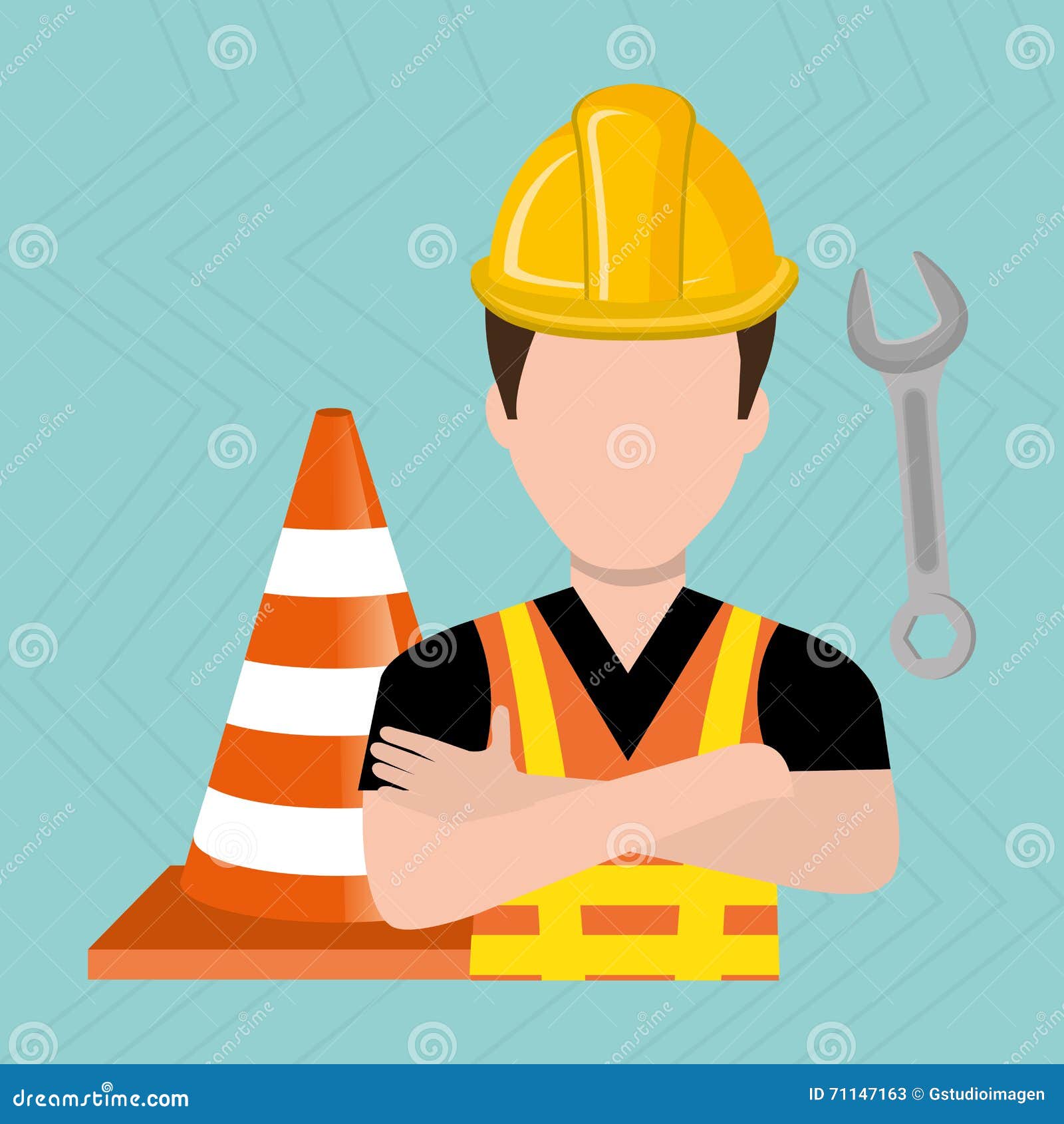 Construction worker design stock illustration. Illustration of ...