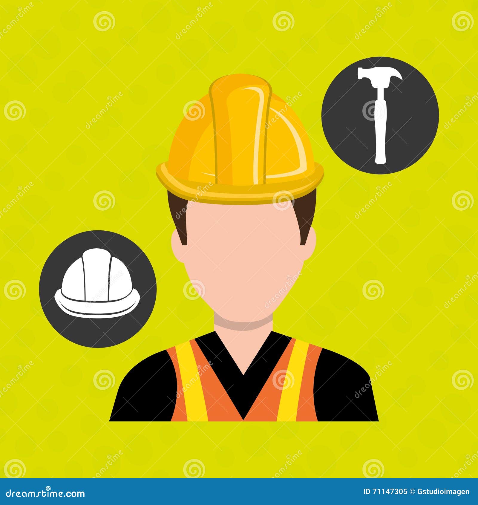 Construction worker design stock illustration. Illustration of builder ...