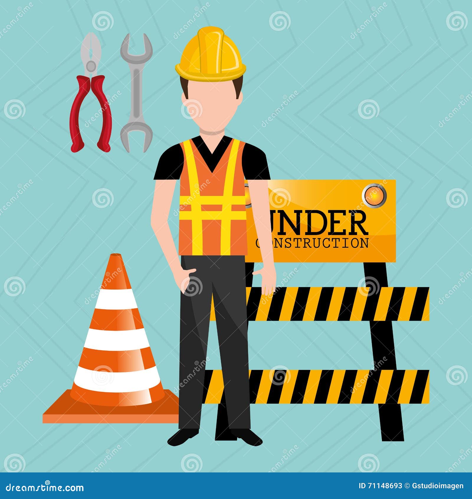 Construction worker design stock illustration. Illustration of safety ...
