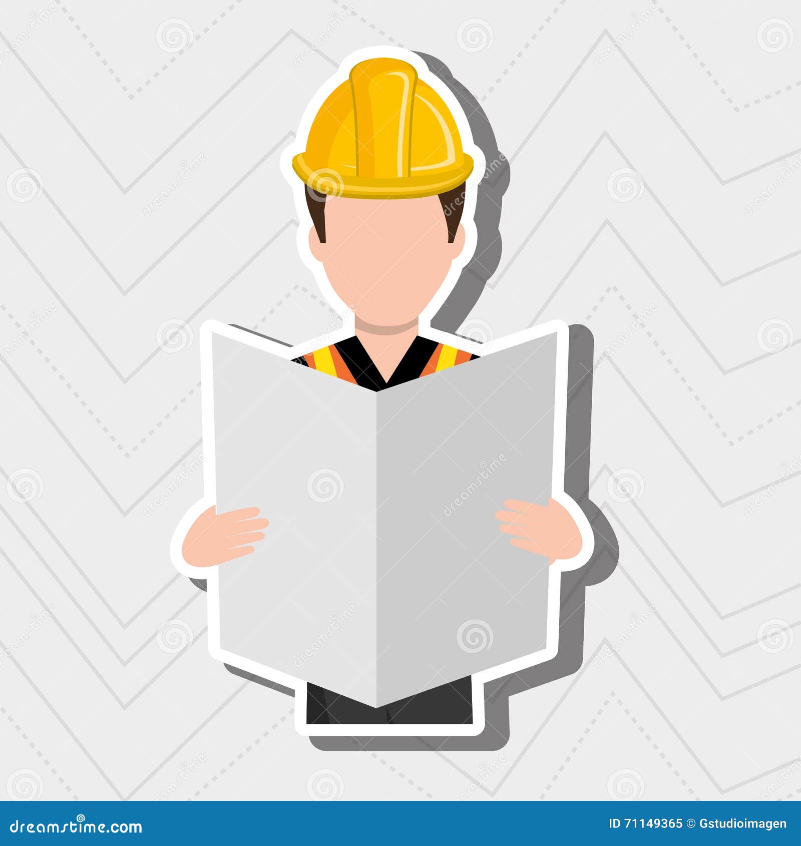 Construction worker design stock illustration. Illustration of ...